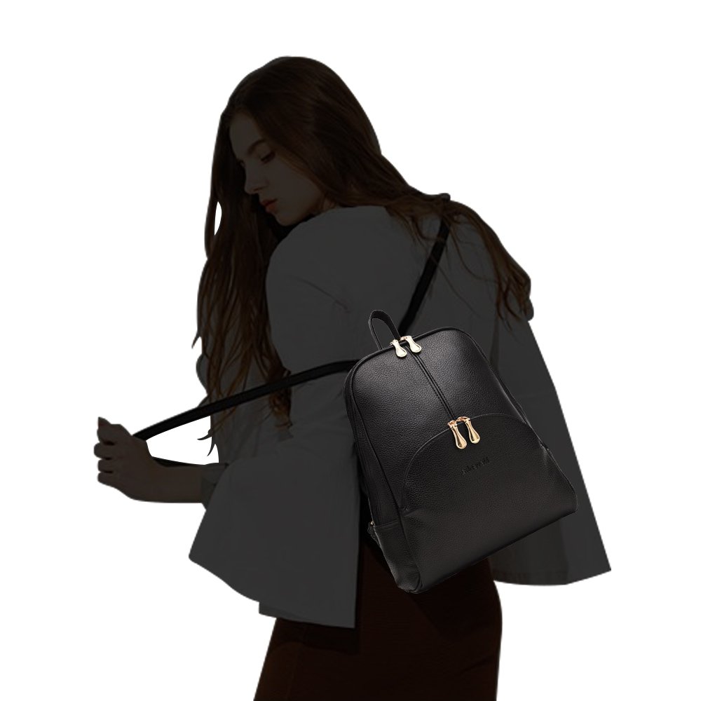 Nevenka Backpack Purse for Women Casual Shoulder Bag PU Leather Zipper Closure Adjustable Strap (beige)