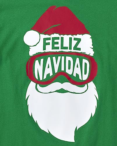 The Children's Place Unisex-Baby Feliz Navidad Long Sleeve Christmas Graphic T-shirt Navidad Large