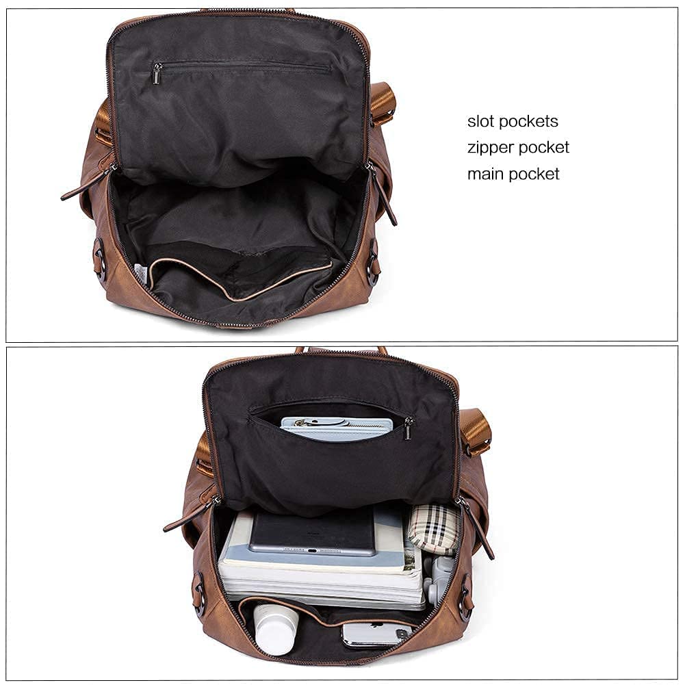 CLUCI Women Backpack Purse Fashion Bundles with Leather Wallets Large Clutch Ladies Long