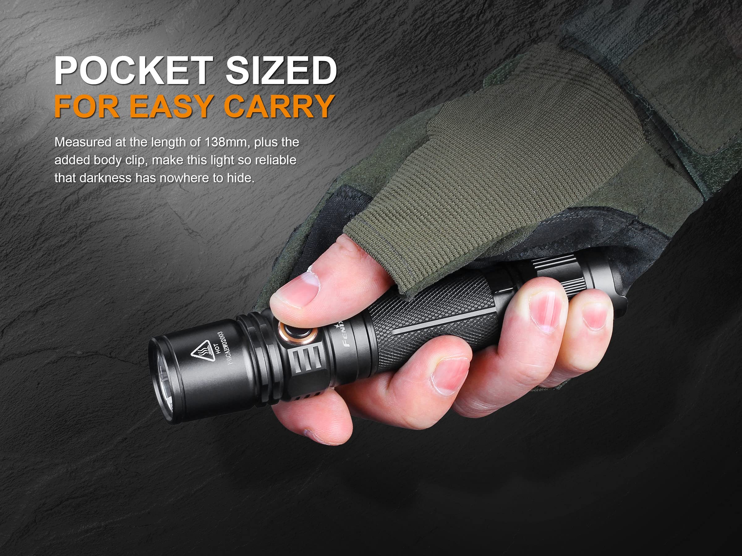 FENIX Unisex PD35 V2.0 Torch, Black,Small