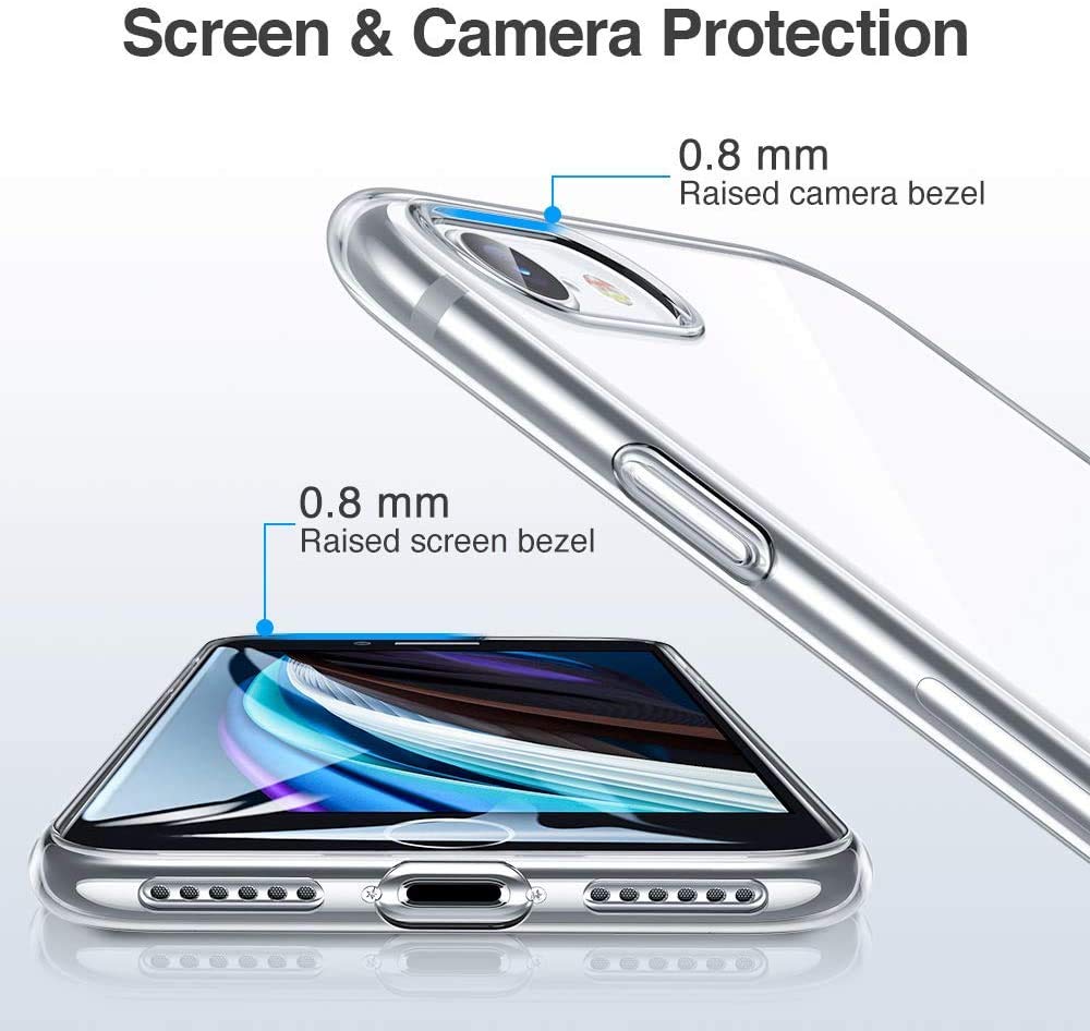 KJYFOANI for Doogee V20 Pro Case with 2 x Tempered Glass Screen Protector, Transparent Shockproof Solf Silicone Protection Case for Doogee V20 Pro, Case for Women Men, (6.43") - Rose Flower