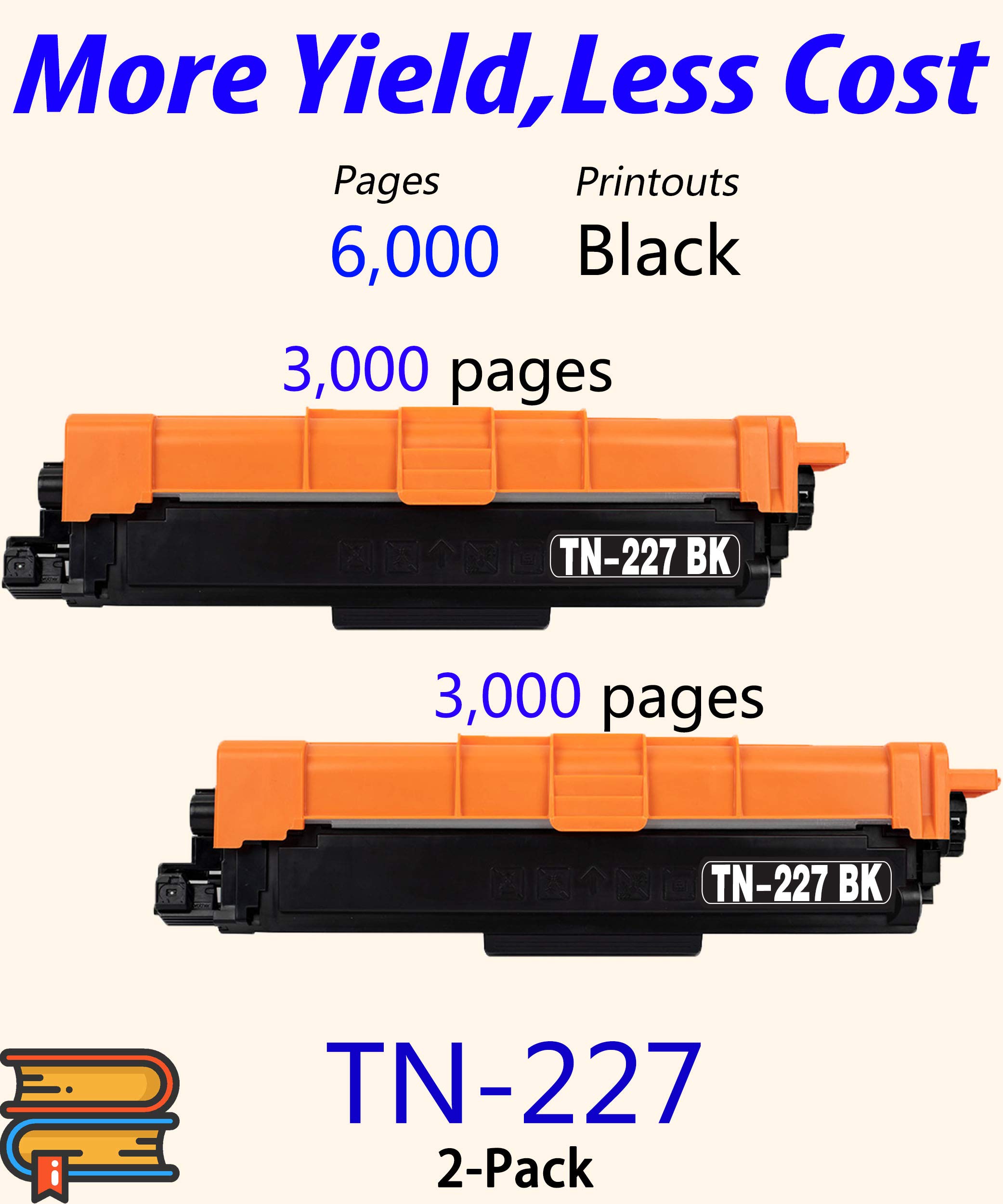 2-Pack ColorPrint Compatible Toner Cartridge Replacement for TN227 TN-227BK TN227BK High Yield Work with HL-L3210CW L3230CDW L3710CDW L3270CDW DPC-L3550CDW MFC-L3710CW L3750CDW L3770CDW (Black)