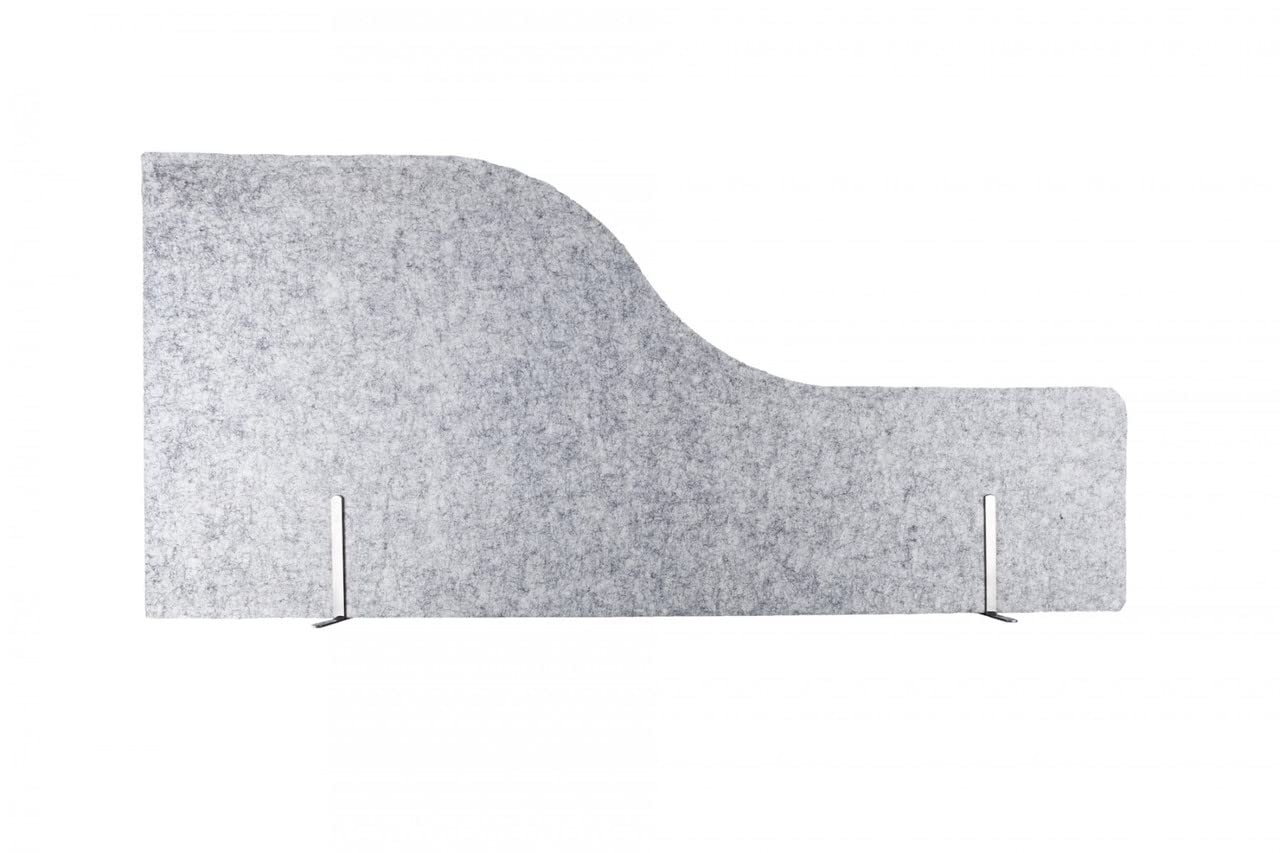 VERSARE SoundSorb Desktop Privacy Panels | Noise Dampening Modesty Panels for Desks | Edge Clip Mounts | PET Material | 24" x 24" Marble Gray Panels with Edge Clips