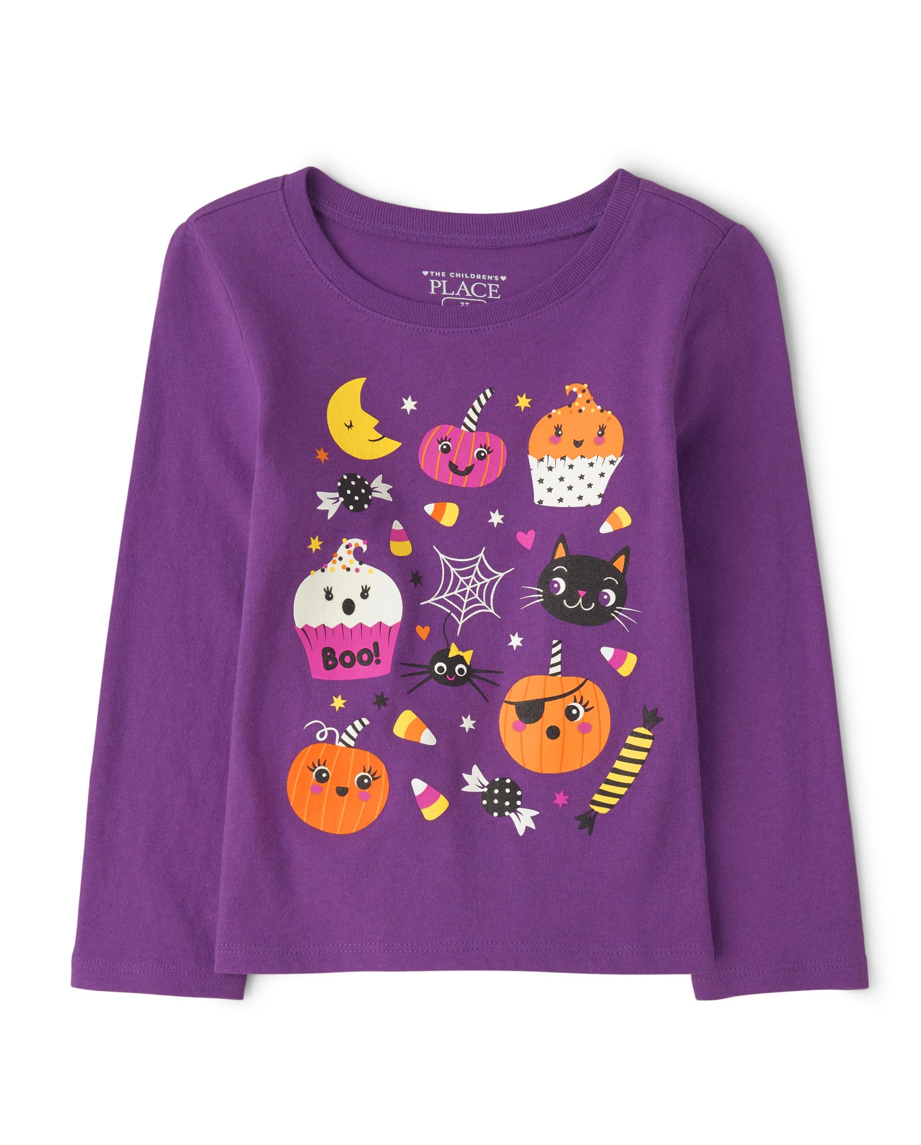 The Children's Place,and Toddler Halloween Long Sleeve Graphic T-Shirt,12-18 Months