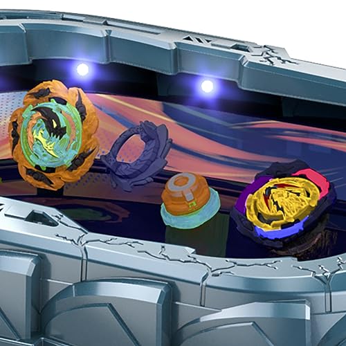Beyblade Burst QuadStrike Light Ignite Battle Set Stadium, 2 Spinning Tops, and 2 Launchers, Toys for 8 Year Old Boys & Girls & Up (Amazon Exclusive)