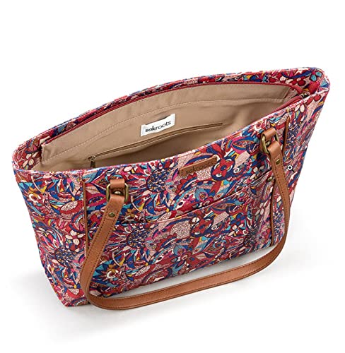 Sakroots womens Women's Metro tote, Sweet Red Spirit Desert