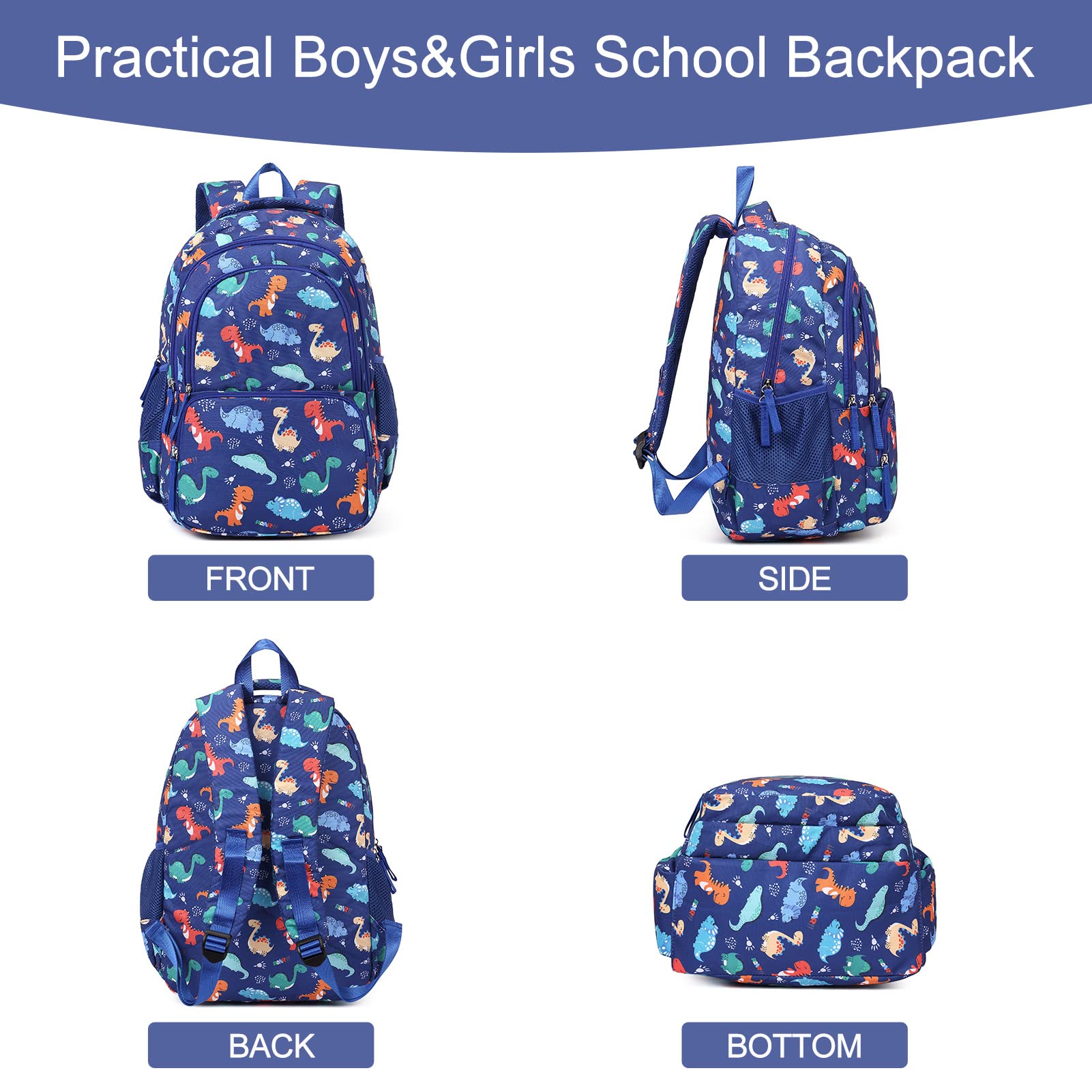 CLUCI Backpack Purse for Women Bundles with Kid's School Backpack for Boys&Girls