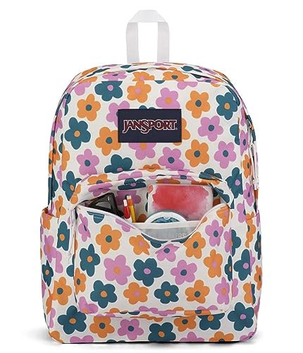 JanSport Superbreak Backpack - Durable, Lightweight Premium Backpack, Funky Floret