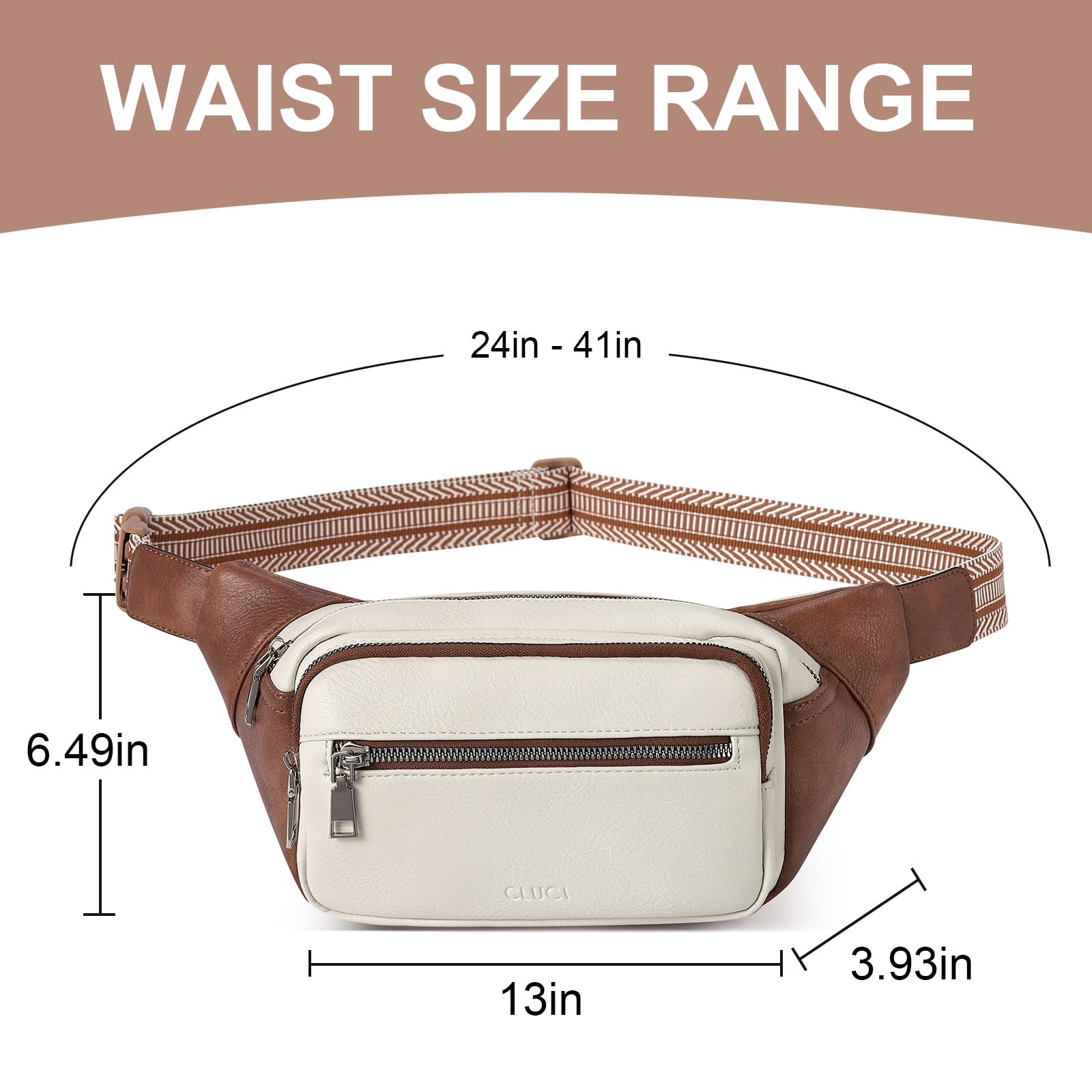 CLUCI Small Sling Bag For Women Bundles With Fanny Pack