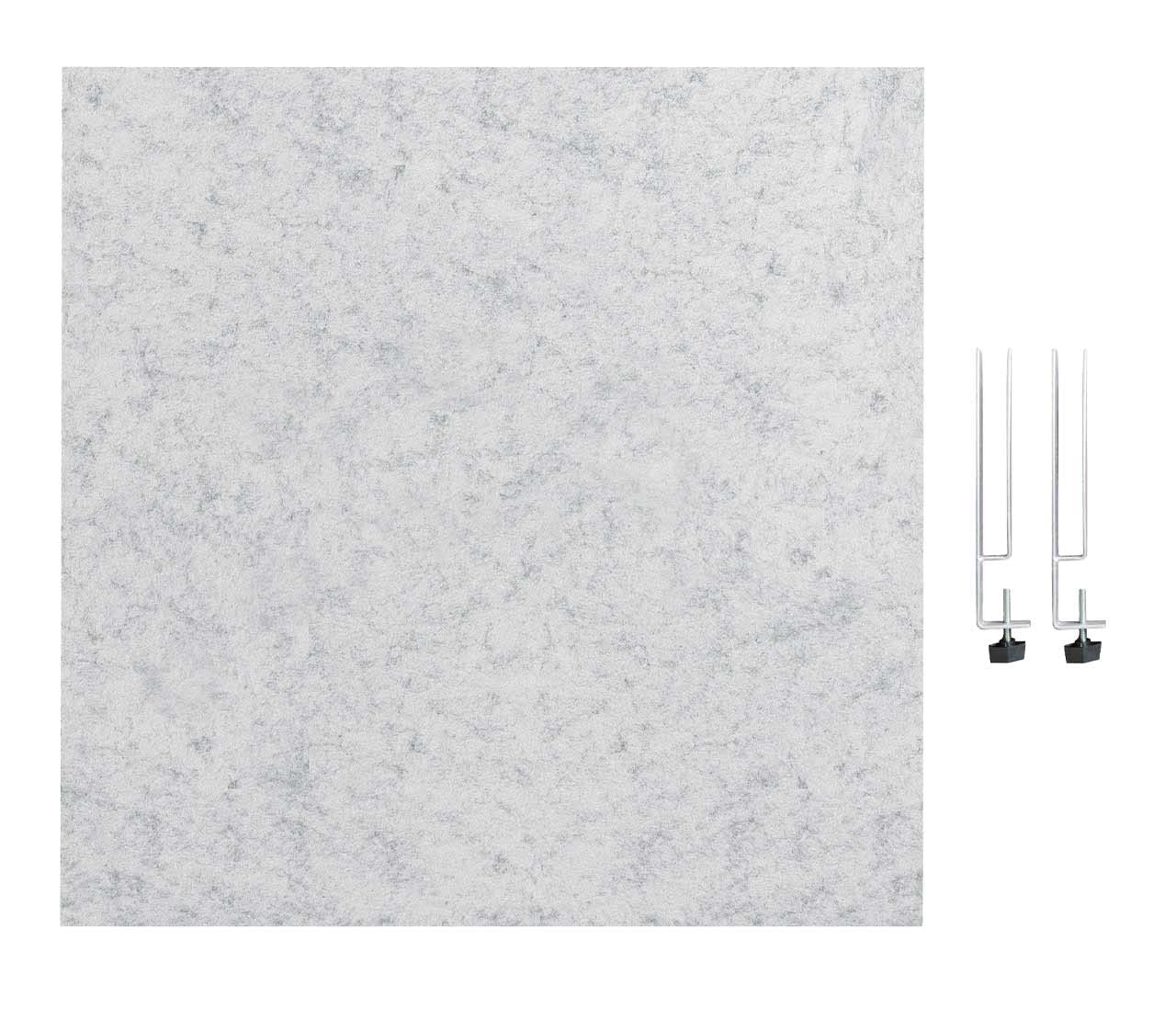 VERSARE SoundSorb Desktop Privacy Panels | Noise Dampening Modesty Panels for Desks | Edge Clip Mounts | PET Material | 24" x 24" Marble Gray Panels with Edge Clips