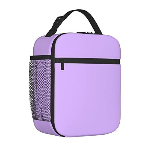 TEIKKIOP Lavender Purple Lunch Bag for School Office Washable Thermal Picnic Box for Kids Girls Women Adults Reusable Insulated Cooler Meal Pail