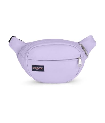 JanSport Fifth Avenue Fanny Pack Crossbody Bags for Women, Men - Stylish, Durable Waist Bag with Adjustable Belt, Main Zippered Pocket, Quick Stash Pocket, Travel Essentials, Pastel Lilac