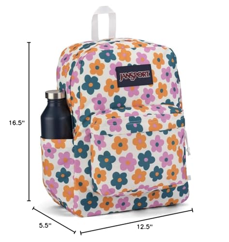 JanSport Superbreak Backpack - Durable, Lightweight Premium Backpack, Funky Floret