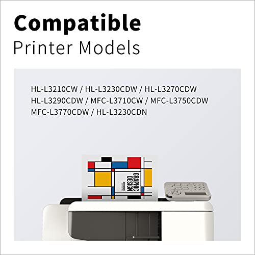 TN227BK TN-227BK High Yield LemeroUexpect Compatible Toner Cartridge Replacement for Brother TN227 TN-227 TN223BK TN223 for MFC-L3770CDW HL-L3270CDW HL-L3290CDW MFC-L3710CW MFC-L3750CDW,2-Black