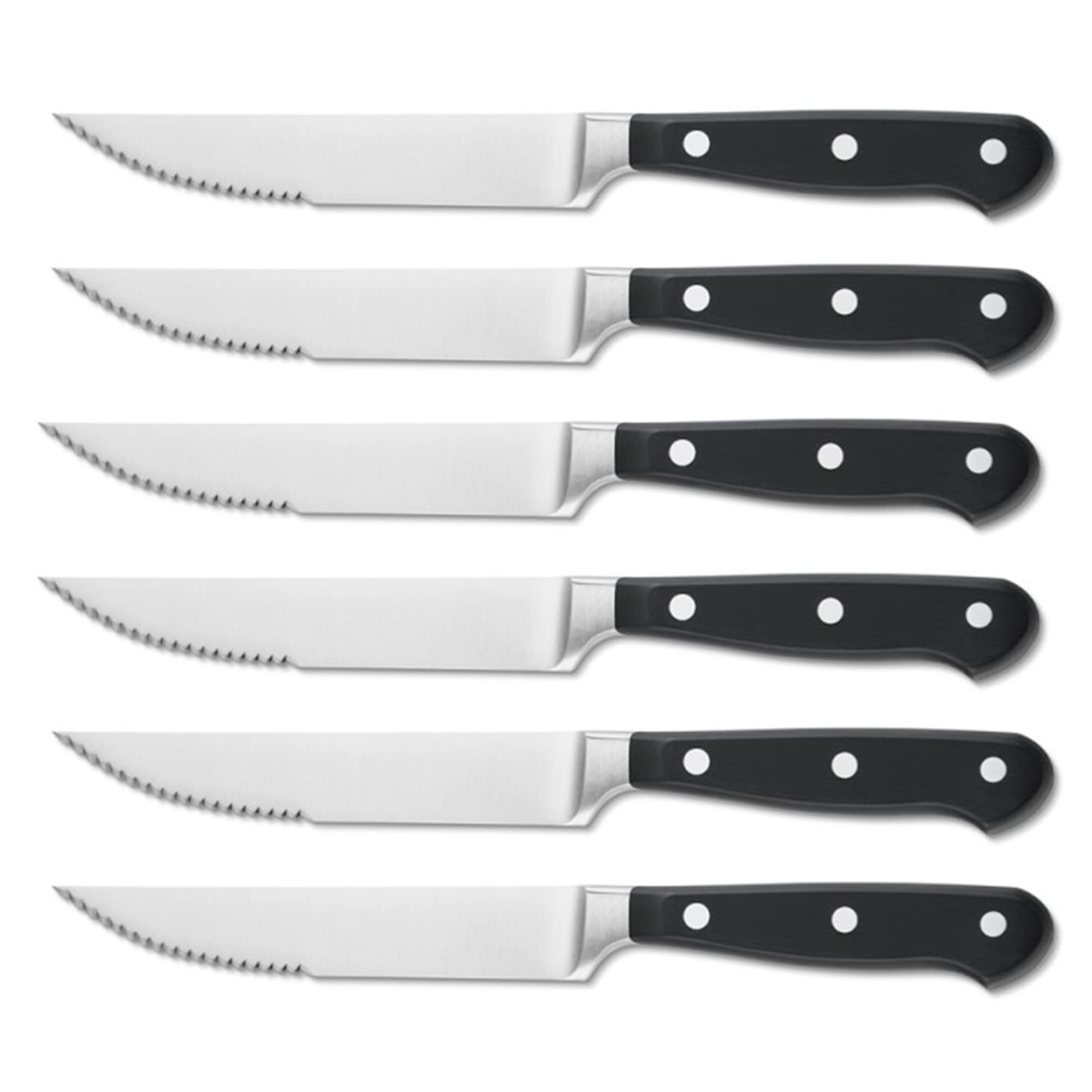 WÜSTHOF Classic 6-Piece Steakhouse Knife Set,Black