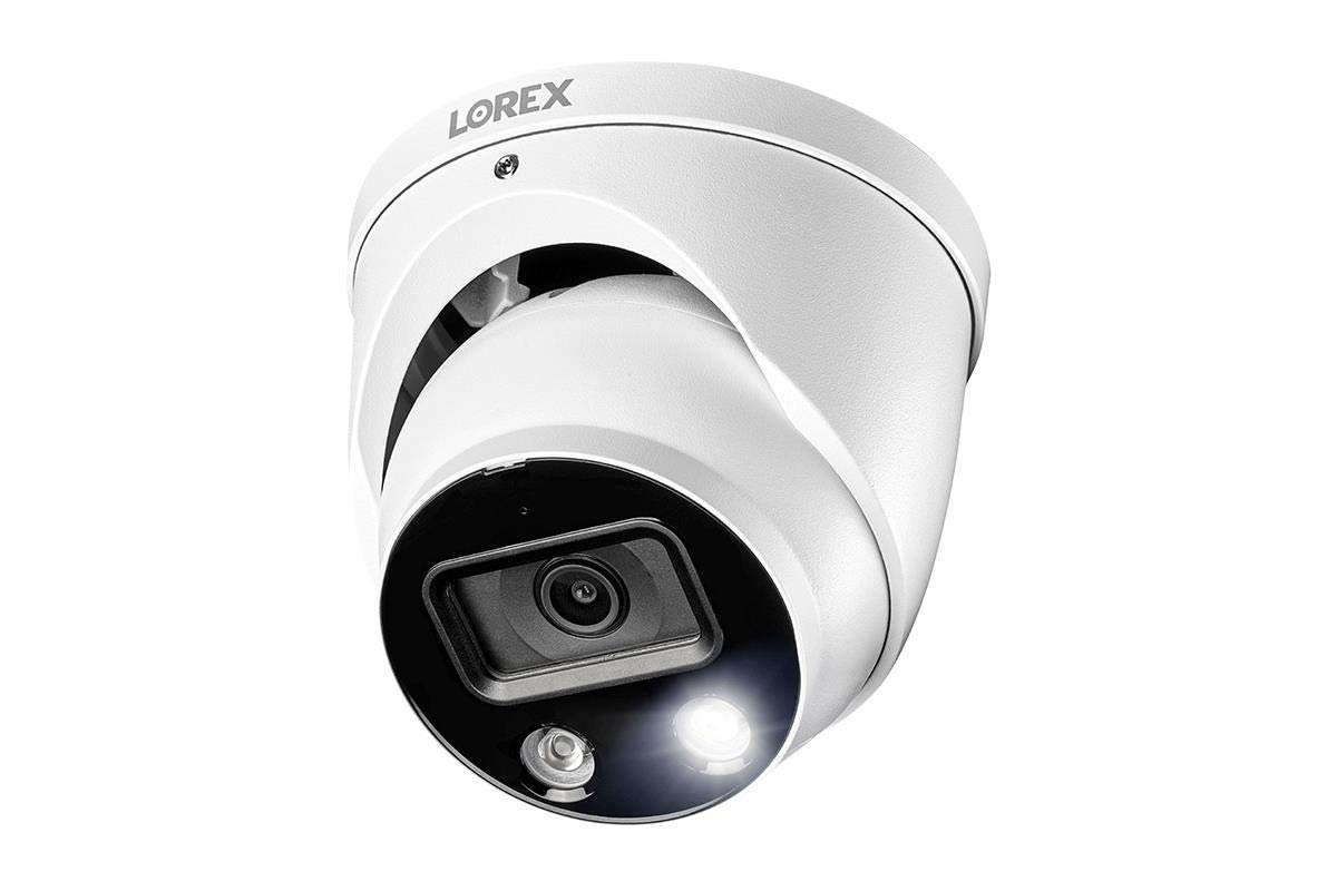 Lorex E892DD Indoor/Outdoor 4K Ultra HD Smart Deterrence IP Dome Camera White (4 PK)