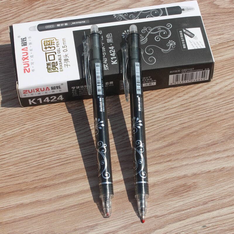 3Pcs Erasable Pens 0.5mm Black Ink Pen Refill Set for School Supplies Student Writing Exam Stationery Pens