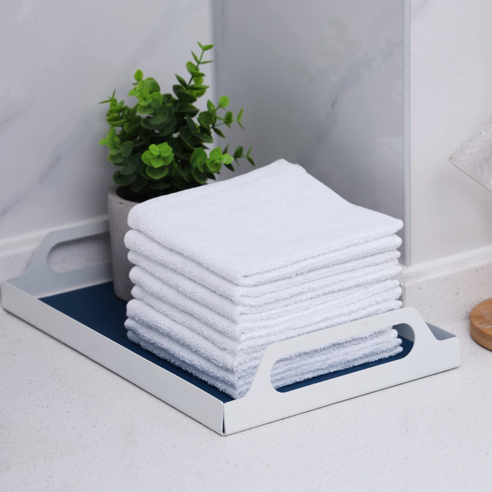 comgloe Kitchen Dish Cloth Pack of 8,100% Cotton 10x11 Inches Absorbent Reusable Dish Towels