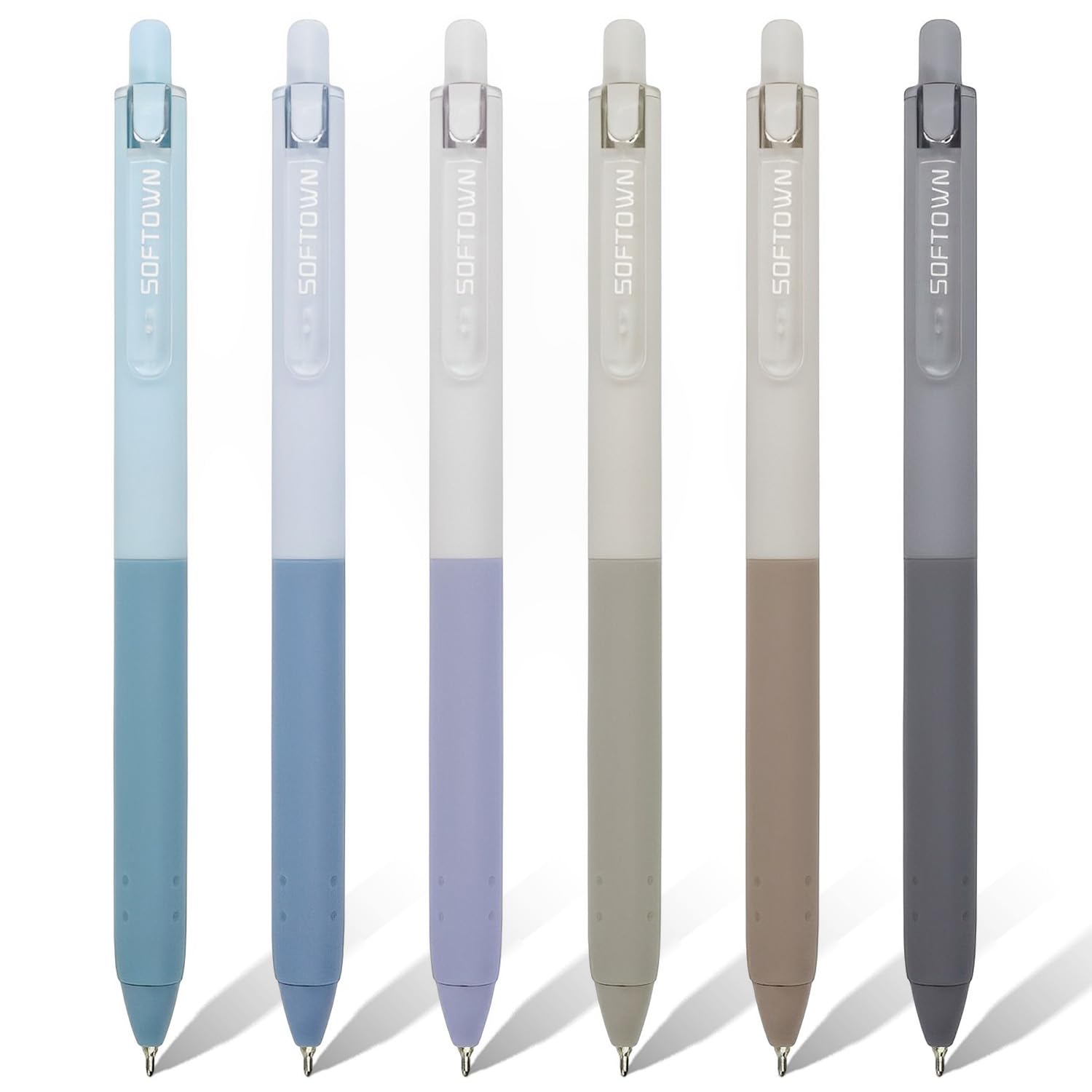 AZGO Retractable Ballpoint Pens Black Ink 0.7mm Pens Writing Pen Office Fine Ball Point Pen for Journaling (6+1 Count)