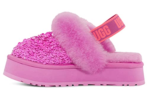 UGG Unisex-Child Funkette Chunky Sequin Slipper, Echinacea, 3 Little Kid