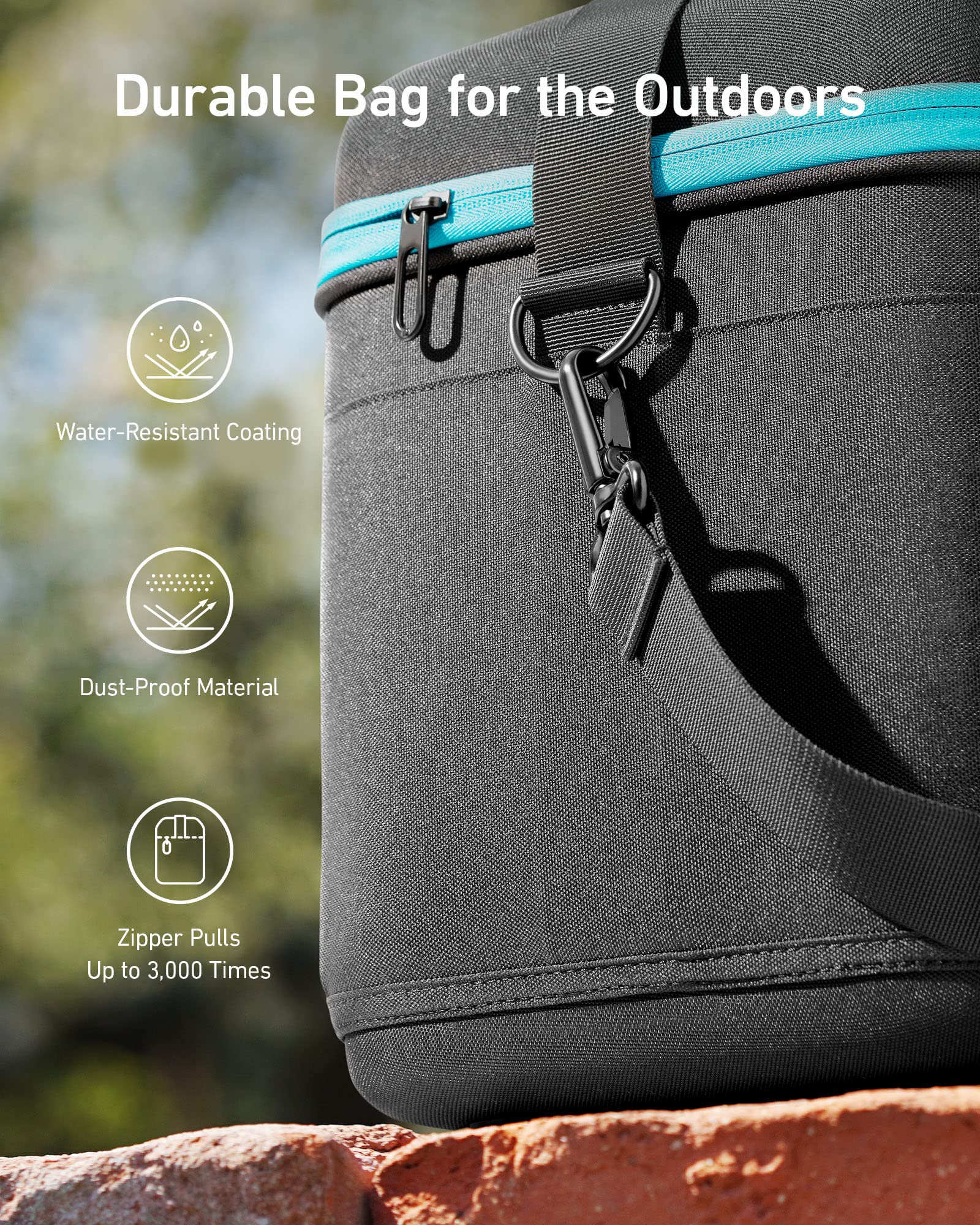 Anker Carrying Case Bag (M Size), Dust-Proof and Waterproof, Exclusively Compatible 535/545 Portable Power Stations, for Camping, RV, and More (Powerhouse Not Included)