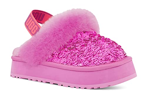 UGG Unisex-Child Funkette Chunky Sequin Slipper, Echinacea, 3 Little Kid