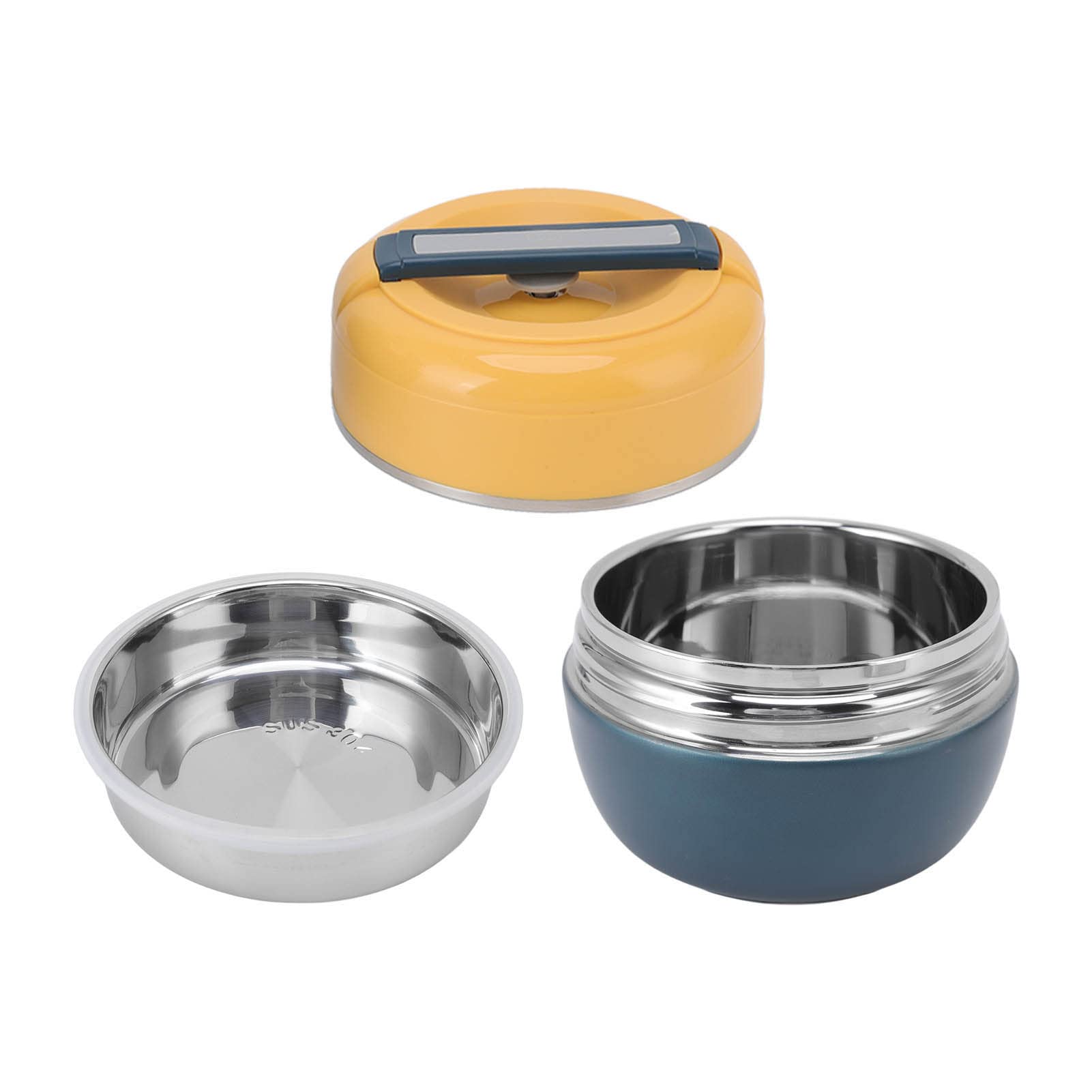 UPQRSG Stainless Steel Lunch Box, 0.8L Portable Food Warmer, 2 Layer Insulated Compartment Leakproof lunch Box, Food Jar Thermal Lunch Box