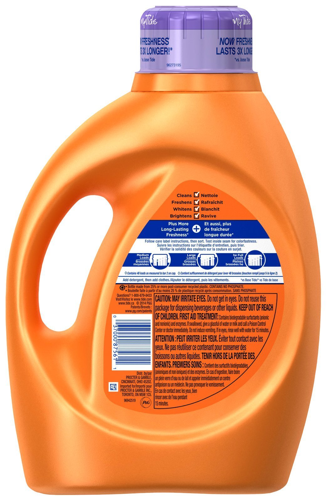 Tide Plus Febreze Freshness High Efficiency Liquid Laundry Detergent, Spring & Renewal - 92 oz