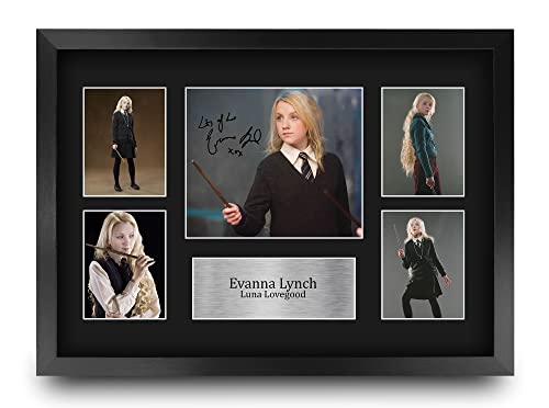 HWC Trading Evanna Lynch Harry Potter Luna Lovegood 16 x 12 inch (A3) Printed Gifts Signed Autograph Picture Display for Movie Memorabilia Fans - 16" x 12" Framed