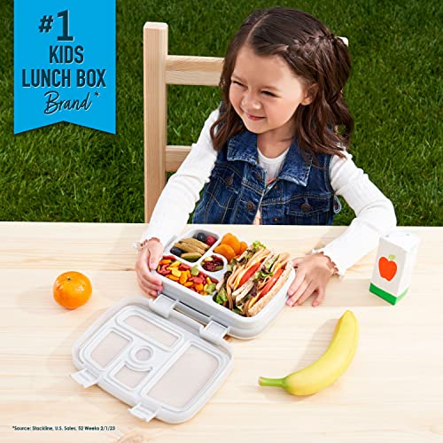 Bentgo® Kids 5-Compartment Lunch Box With Kids 2-in-1 Backpack & Insulated Lunch Bag (Glitter Edition - Silver)