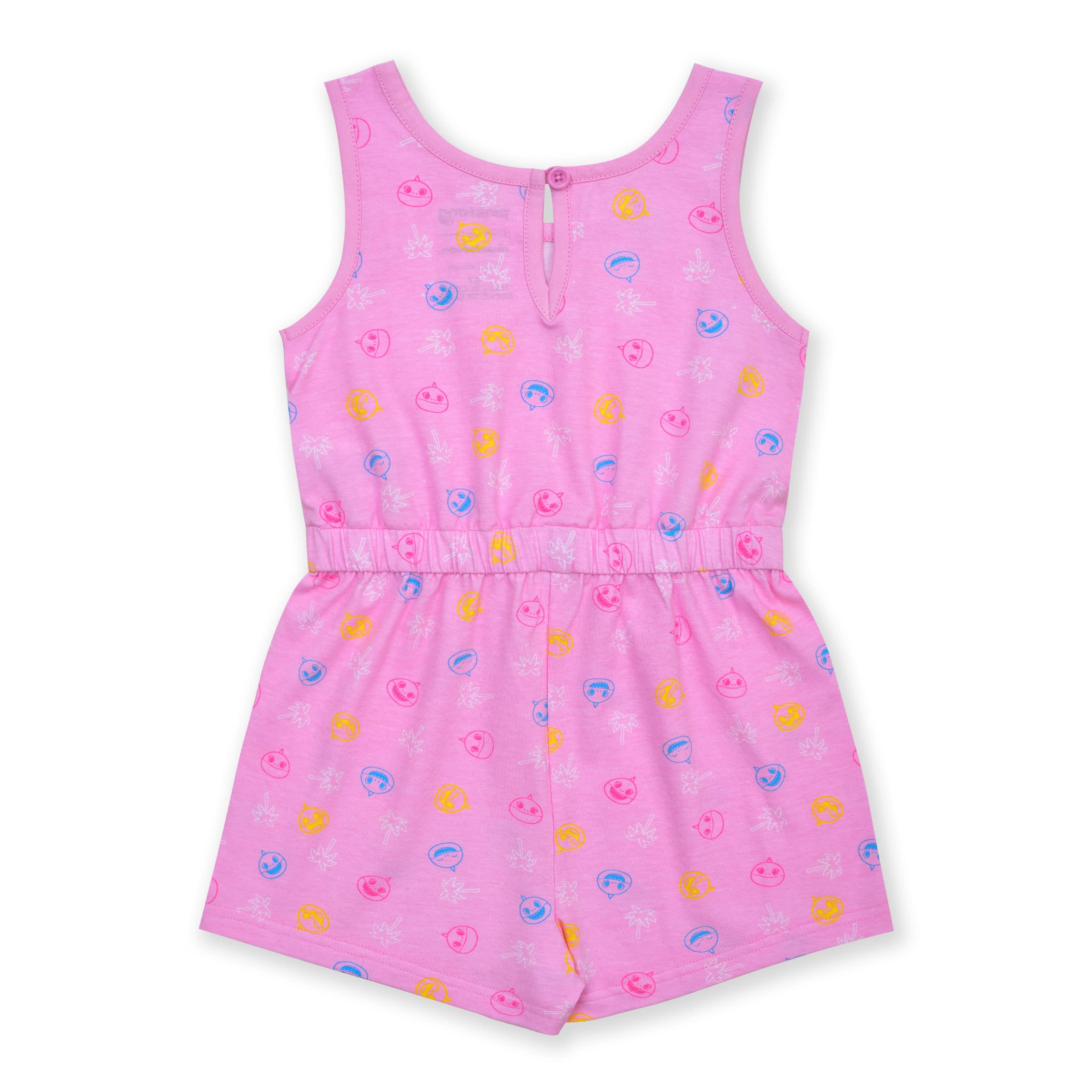 Nickelodeon Baby Shark Girl's 2 Pack Romper Shorts for Infant and Toddler – Pink/Grey