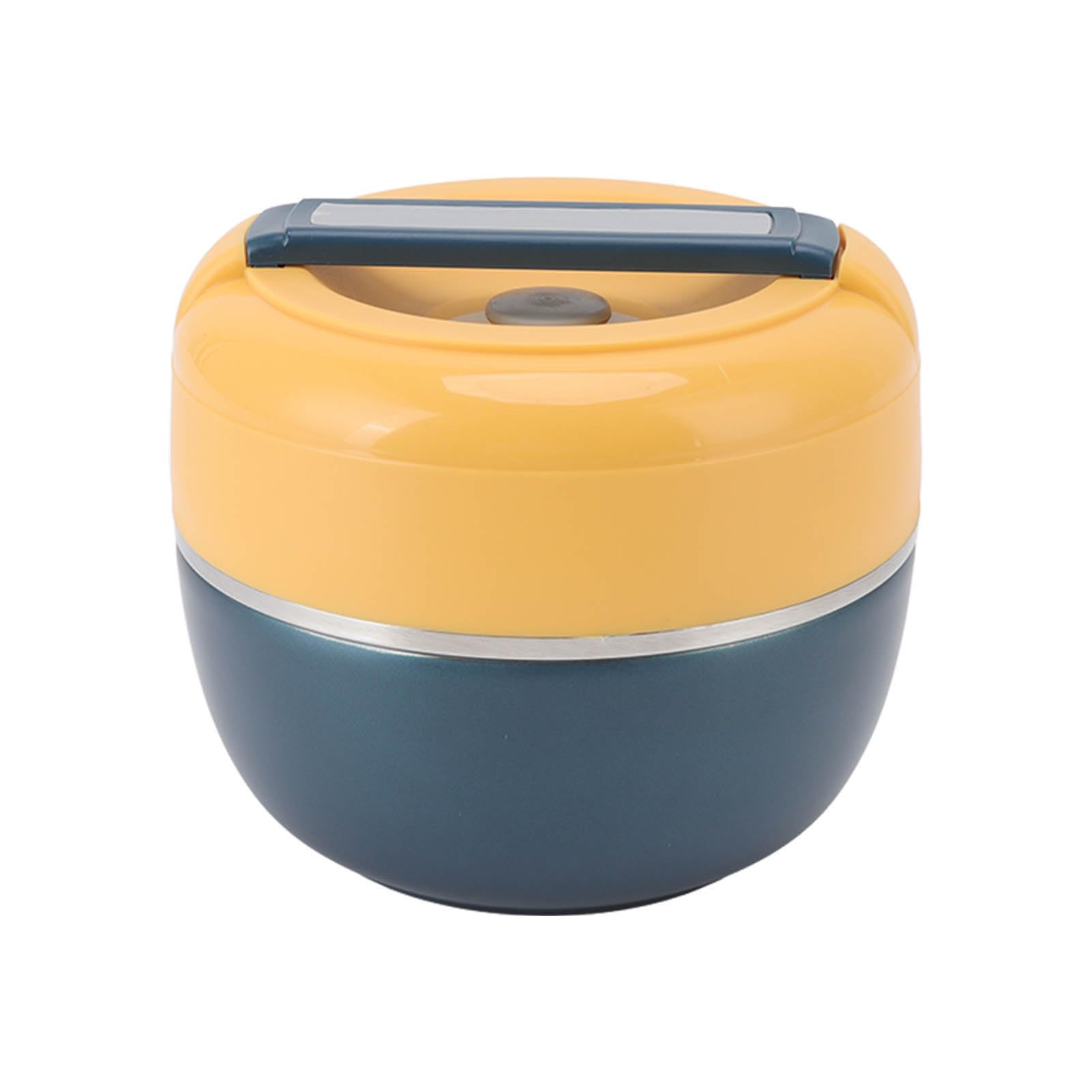 UPQRSG Stainless Steel Lunch Box, 0.8L Portable Food Warmer, 2 Layer Insulated Compartment Leakproof lunch Box, Food Jar Thermal Lunch Box