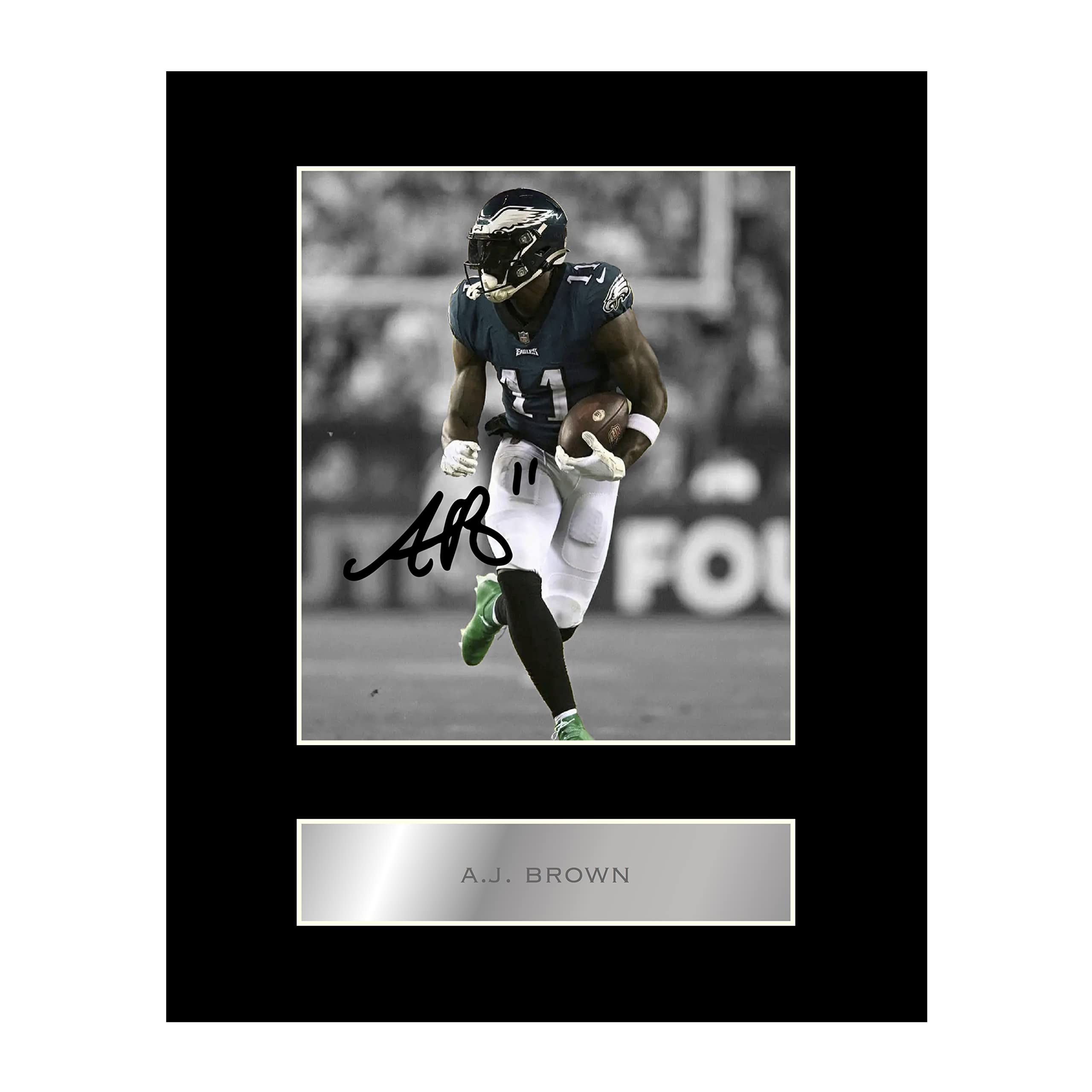 A.J. Brown Pre Printed Signature Signed Mounted Photo Display #11 Printed Autograph Picture