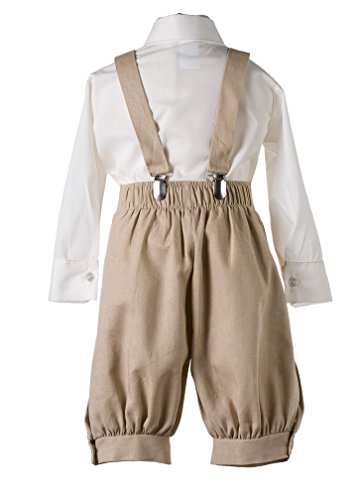 Tuxgear Boys Tan Linen Knickerbocker 5 Piece Set, Toddler 3