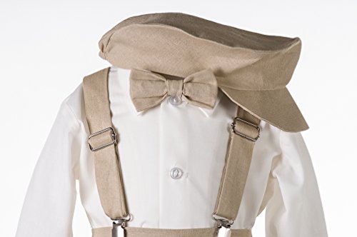 Tuxgear Boys Tan Linen Knickerbocker 5 Piece Set, Toddler 3