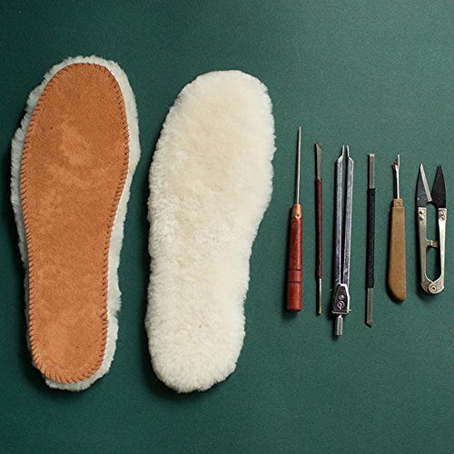 Australian Sheepskin Insoles,Thick and Warm Wool Insole,Women Men Replacement Insole (8 M US Women)