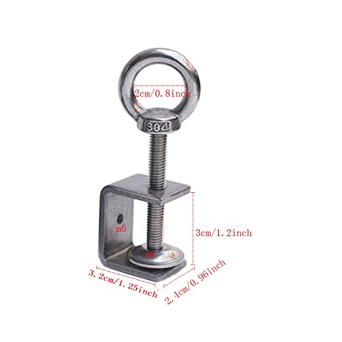 BOOHAO 2 pcs Stainless Steel C Clamp Tiger Clamp Wood Working Tools Welding Clamps G Clamp for Carpentry Woodwork Building (30 MM)