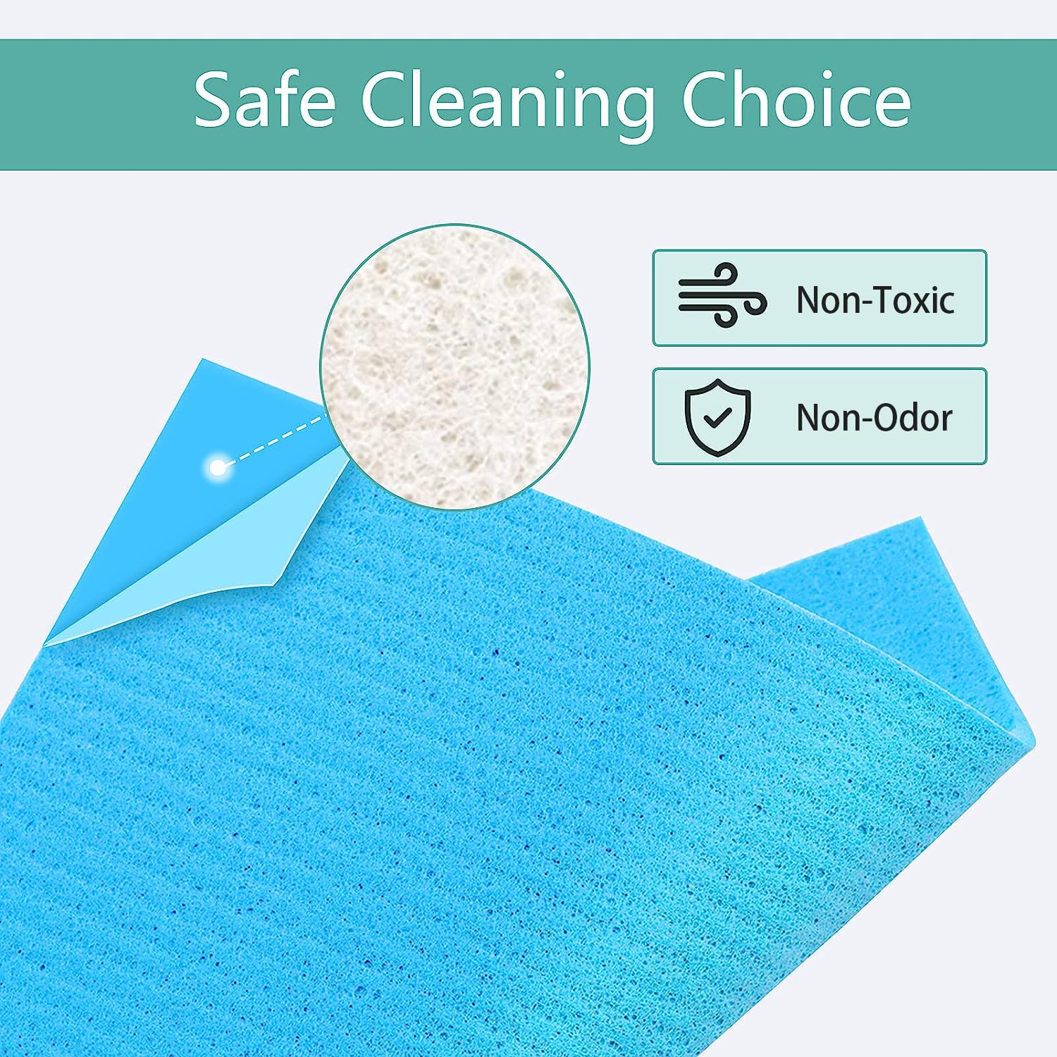 HOMEXCEL Swedish Sponge Dish Cloth, 12 Pack Reusable, Absorbent Hand Towels, Sponge Cloth for Kitchen, Bathroom, and Cleaning Counters (Pink/Blue/Yellow)