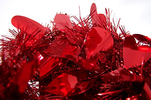 Valentines Day Garland Heart Tinsel, Pack of 3, 36 Feet Total