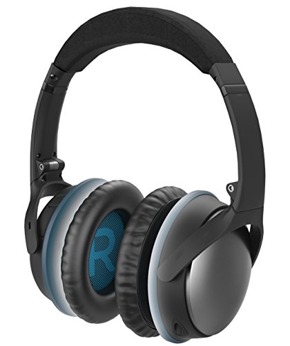 Bose Headphone Replacement Ear Pads for Bose QC15 and QC25, Enhanced Noise Isolation + Supreme Comfort PU Leather EarPads Cushion Set (Ae2i, Quietcomfort 15, Quiet Comfort 25)