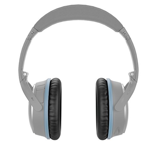Bose Headphone Replacement Ear Pads for Bose QC15 and QC25, Enhanced Noise Isolation + Supreme Comfort PU Leather EarPads Cushion Set (Ae2i, Quietcomfort 15, Quiet Comfort 25)