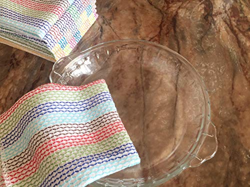 Mia'sDream Cleaning Rags Tidy Cotton Dish Cloths Dish Rags Cleaning Cloth, Absorbent Odor Free Dishcloths Kitchen Dish Towels, 13inch x 13inch 8 Pack Multi Colors