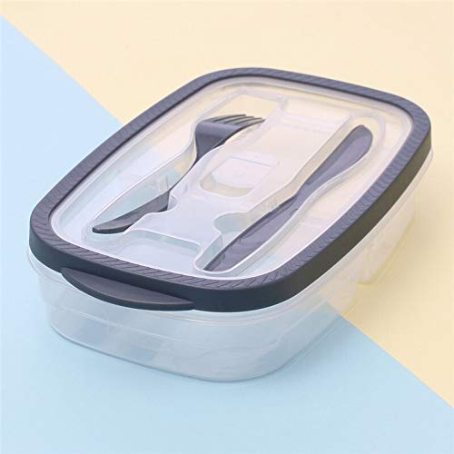 GAGALU Metal Lunch Box Plastic Bento Box Meal Storage Food Prep Lunch Box 2 Compartment Reusable Microwavable Containers Home Lunchbox