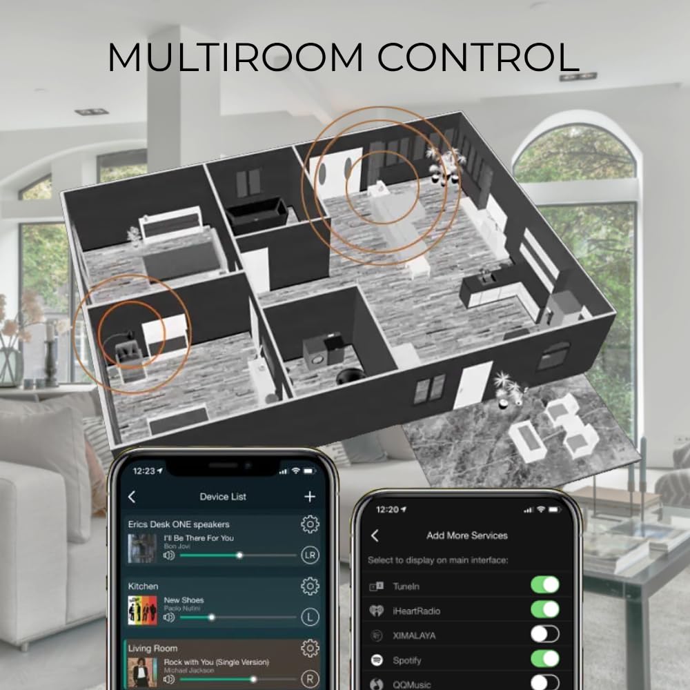 Audioengine B-Fi Multiroom Smart Home Wireless Wi-Fi Streaming Music Audio Adapter