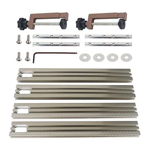 CDIYTOOL Adjustable Backing Auxiliary Guide Rail Milling Groove Engraving Guide Rail Woodworking Edger 50# Backer, Universal Track Saw Guide with Fence Clamp G-Clamp Bracket DIY Woodworking Tools