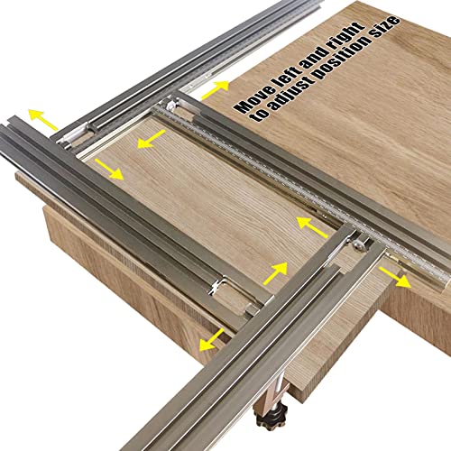 CDIYTOOL Adjustable Backing Auxiliary Guide Rail Milling Groove Engraving Guide Rail Woodworking Edger 50# Backer, Universal Track Saw Guide with Fence Clamp G-Clamp Bracket DIY Woodworking Tools