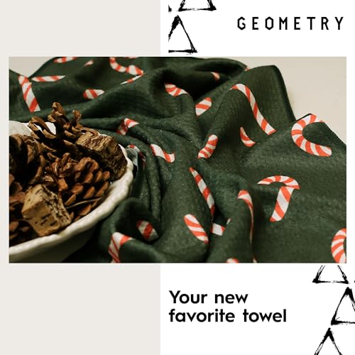 GEOMETRY Christmas Kitchen Towels - Quick Dry Microfiber Cloth Dish Towels for Kitchen Drying - Premium Quick Dry Towel (Classy Christmas, 1 Pack)
