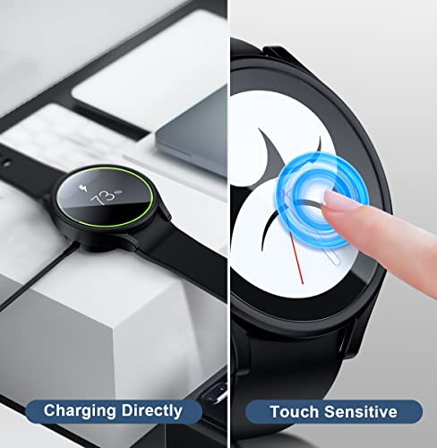[5+5Pack] Samsung Galaxy Watch 5 2022 & Watch 4 2021 Screen Protector and Case 44mm, Kakufunny Anti-Fog Face Cover Tempered Glass Film & Hard PC Protective Bumper for Galaxy Watch 44 mm, Accessories