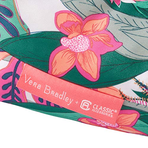 Classic Accessories for Vera Bradley Water-Resistant Patio Chair Cushions, 19 x 19 x 5 Inch, 2 Pack, Rain Forest Canopy Coral