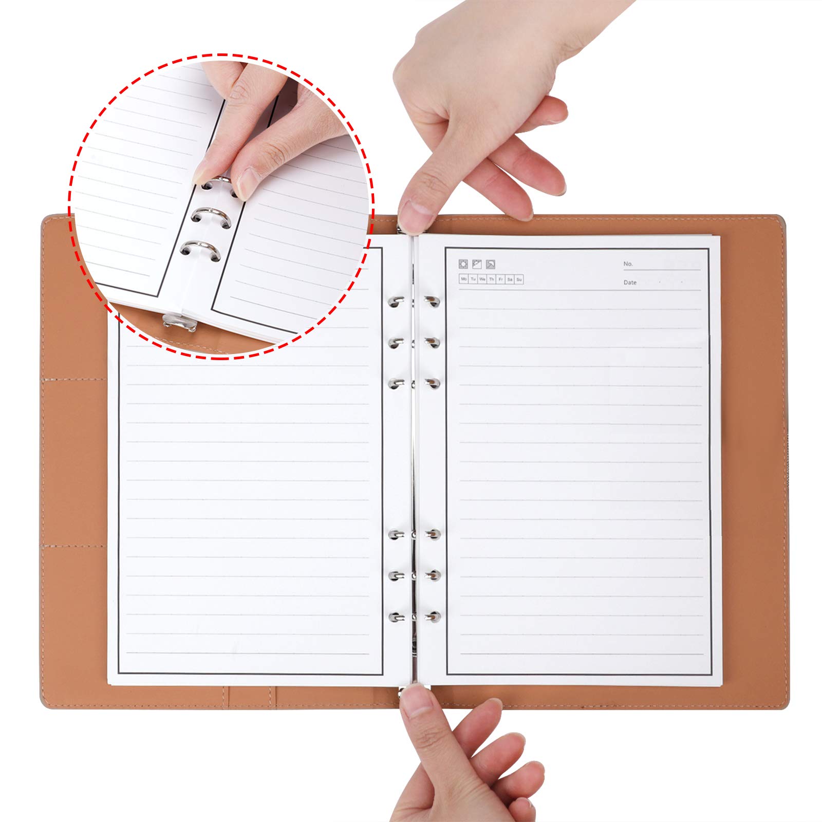 A5 Smart Waterproof Notebook Loose-Leaf Journal Erasable Notebook Mori Rock Paper Repeat Portable Unisex Notebook Includes Special Erasable Pen